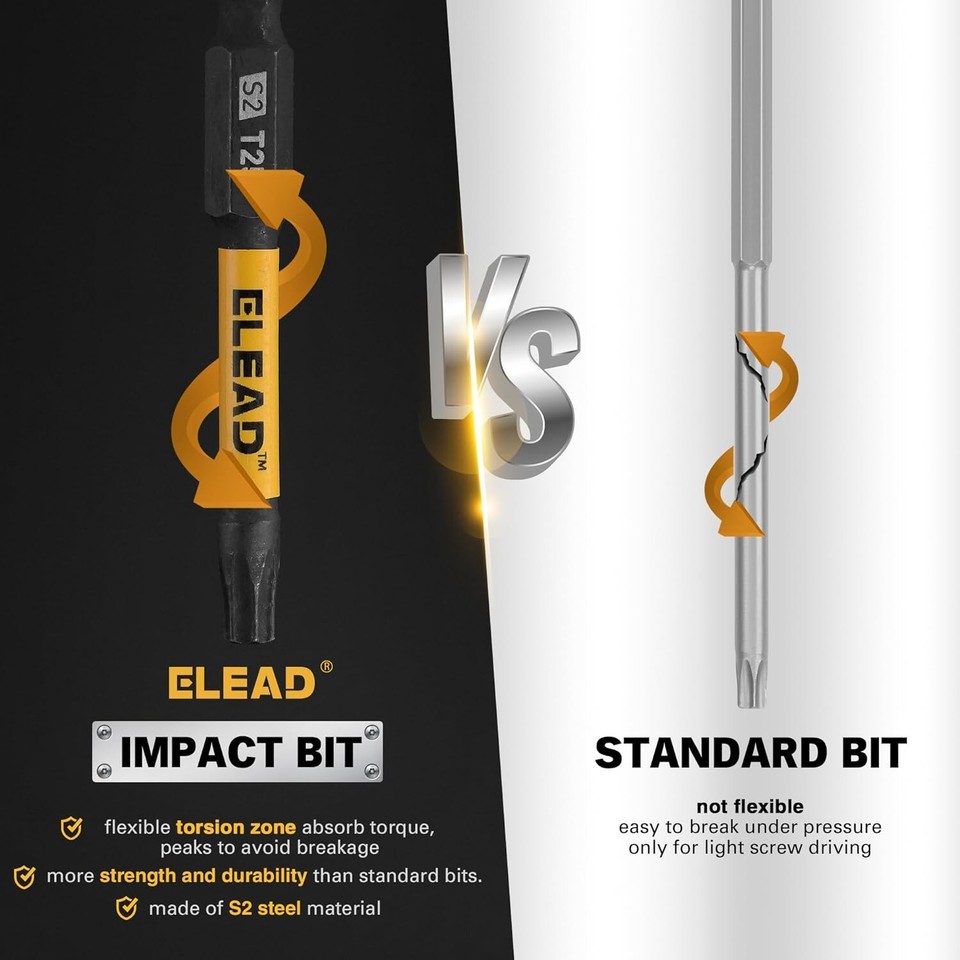 Tamper Proof Torx Bit Set: 25 Pieces T4-T40 Torx Bits Set | Torx ...