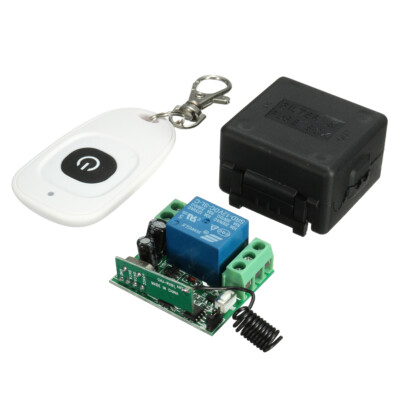 12V Wireless Remote Control Relay Switch 1CH Receiver Module +RF ...