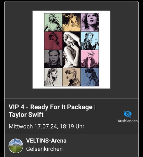 Taylor Swift Gelsenkirchen vip4 vorverkaufsrecht | eBay