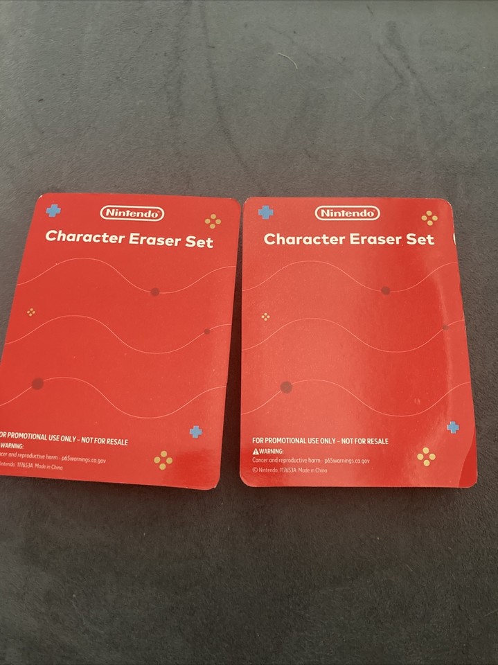 Sealed ! 2-Packs Nintendo Character Eraser Set ( 8 Erasers Total ) | eBay