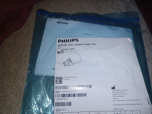 Philips M1943AL 989803128651 SpO2 Adapter Cable (3m) | eBay
