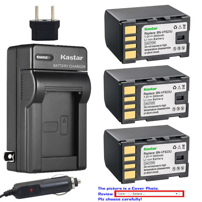Kastar Battery AC Charger for JVC BN-VF823 & JVC EX-Z2000 GC-PX100 ...