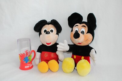 Vintage Disney Mickey Mouse Plush Stuffed Animal two stuffies | eBay
