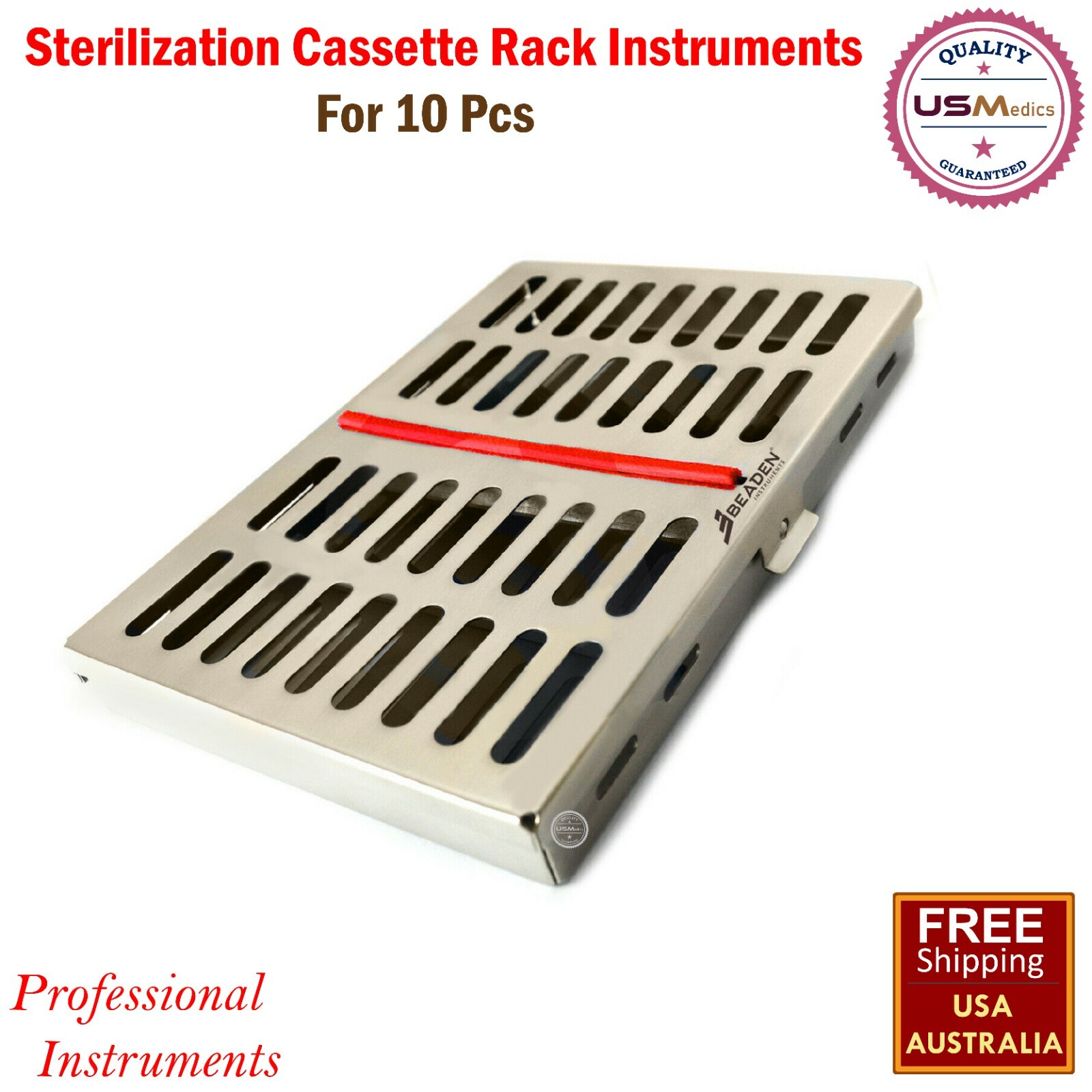 Sterilization Autoclave Cassette Tray Rack For 10 Dental Probes Gracey ...