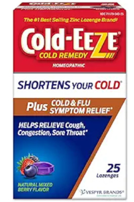 Cold-Eeze Cold Remedy Plus Flu Relief, Mixed Berry 25 Lozenges ...