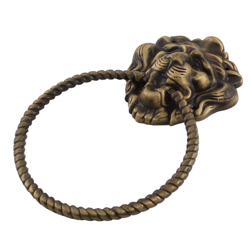 Handmade Rare Lion Brass Door Knocker With Rope Ring | eBay