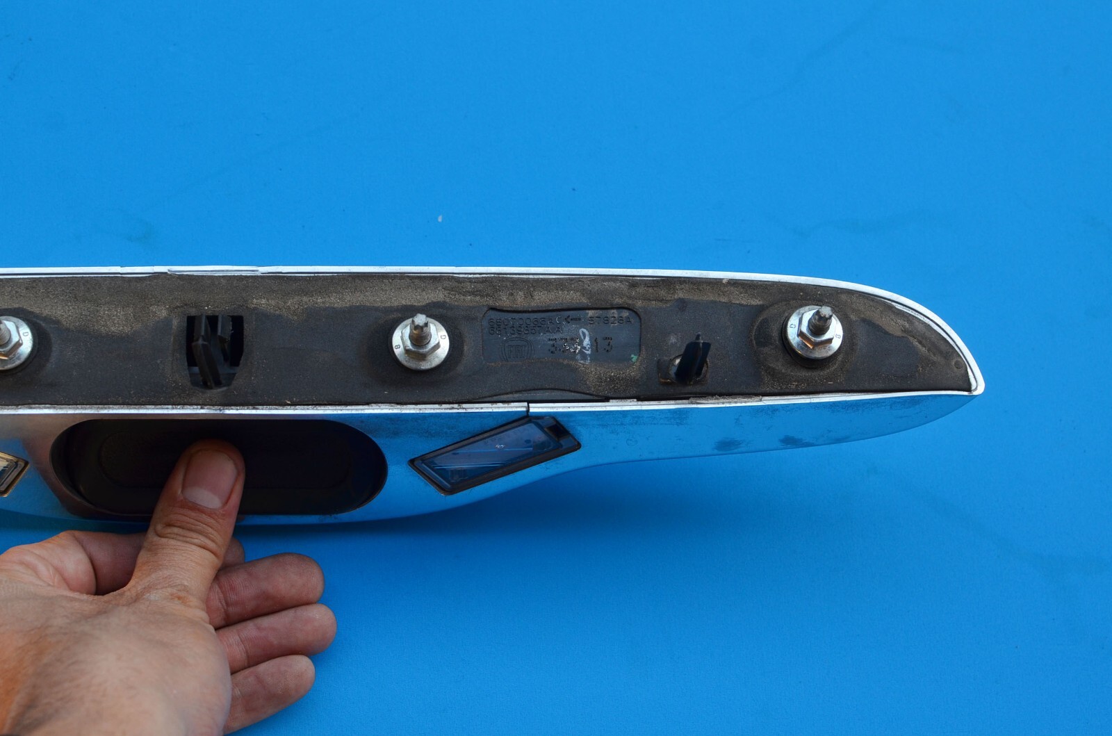 2012-2017 Fiat 500 Genuine OEM Rear Trunk Chrome Molding Trim Handle ...