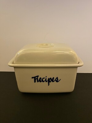 Clay Design Farmhouse Ceramic Recipe Box. | eBay