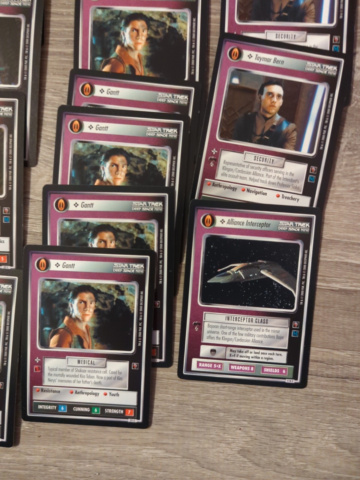 33+ Card Lot Bajor / Bajoran Ships + Staff Star Trek CCG 1E TCG DS9 ...