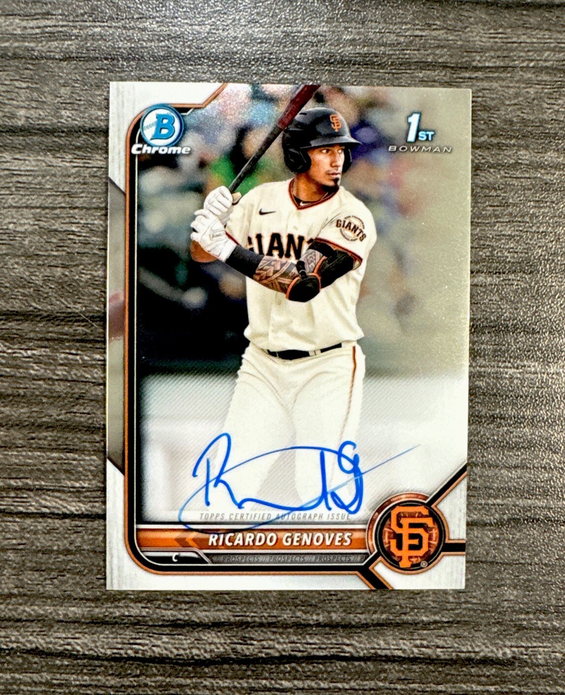 Ricardo Genoves 2022 Bowman Chrome Bowman 1st Auto SF Giants #CPA-RGV ...