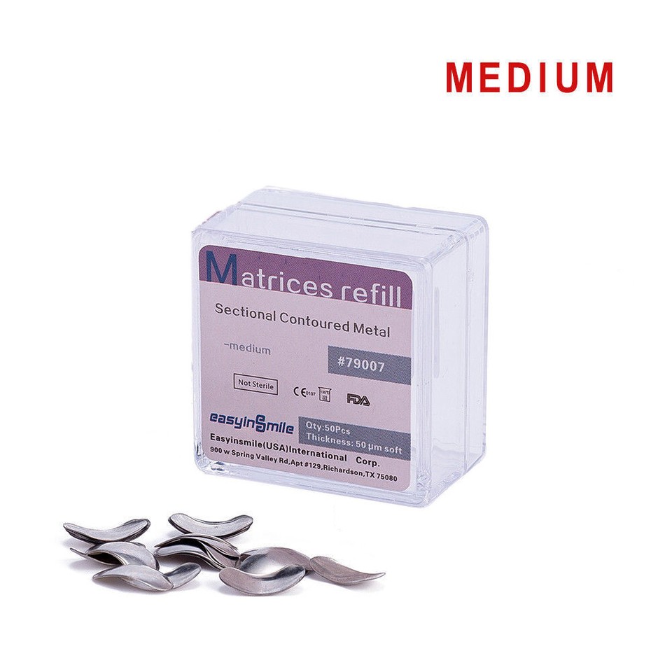 50μm Dental Metal Matrices Bands Matrix Sectional Contoured soft bands ...