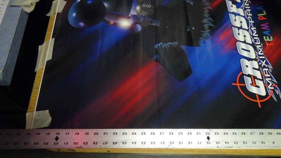 Team Play CROSSFIRE MAXIMUM PAINTBALL Arcade Video Game Side Art-SET OF ...