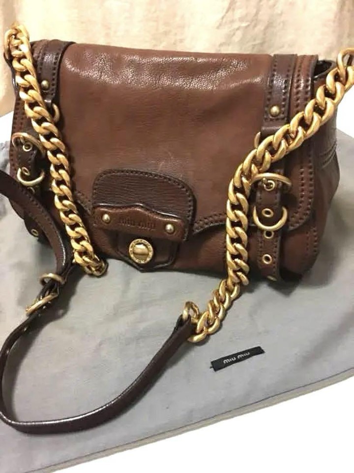 miu miu/Miu Miu shoulder bag [Good condition] Gold chain | eBay