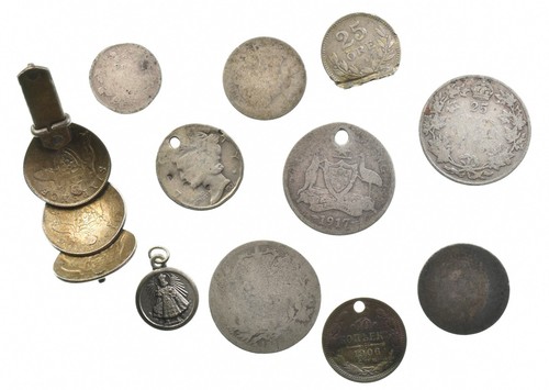 37.5 GRAMS WORLD SILVER COIN COLLECTION LOT SET HOLED *043 | eBay