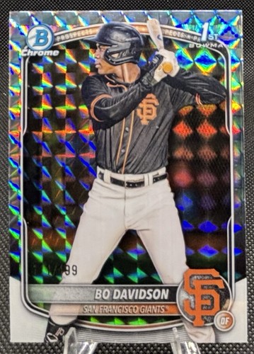 Bo Davidson 2025 Bowman Chrome 1st Geometric Refractor /499 SF Giants ...
