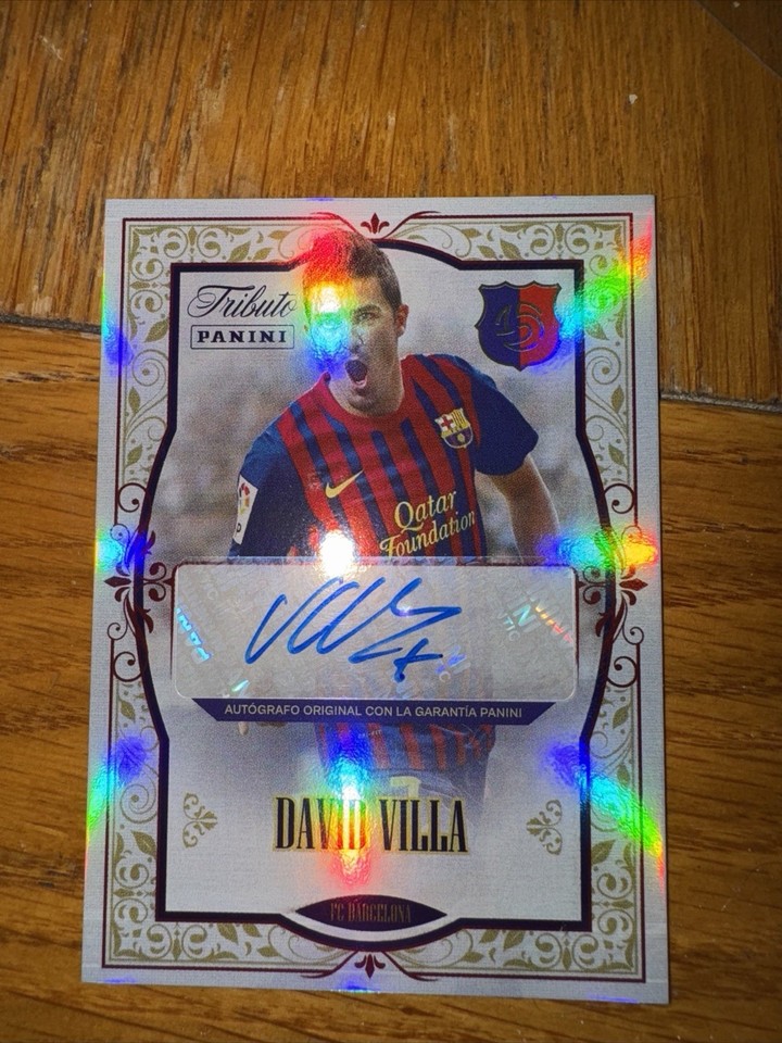 Topps David Villa Auto Card Barca | eBay UK