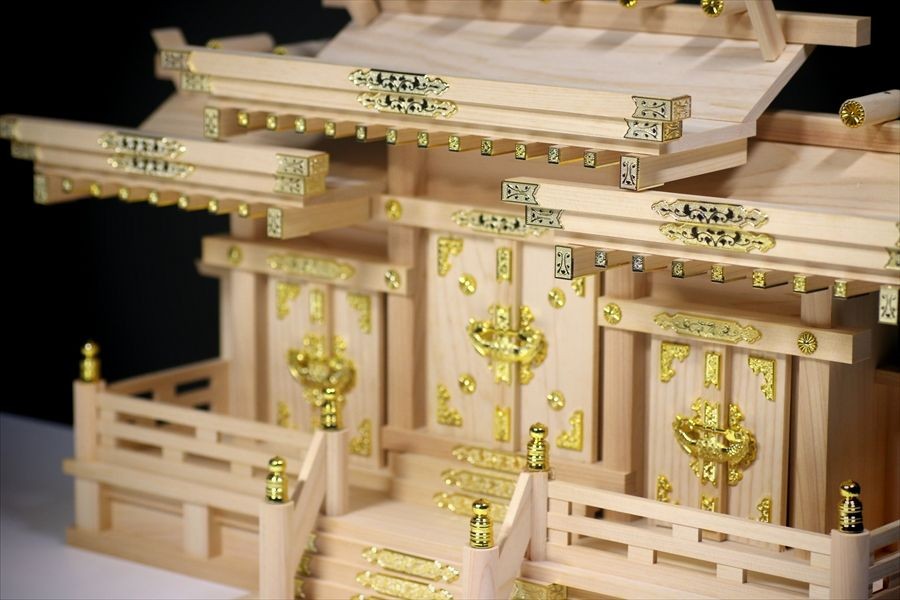 God shelf three shrines individual item different roof types la From ...