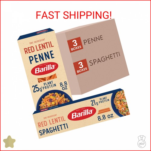 Barilla Red Lentil Spaghetti & Penne Pasta Variety Pack, 8.8 oz (Pack ...