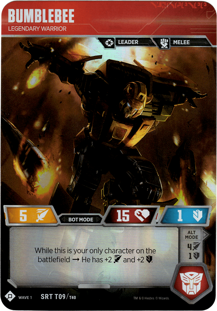 Transformers TCG Bumblebee SRT T09 Super Rare Wave 1 Autobot | eBay