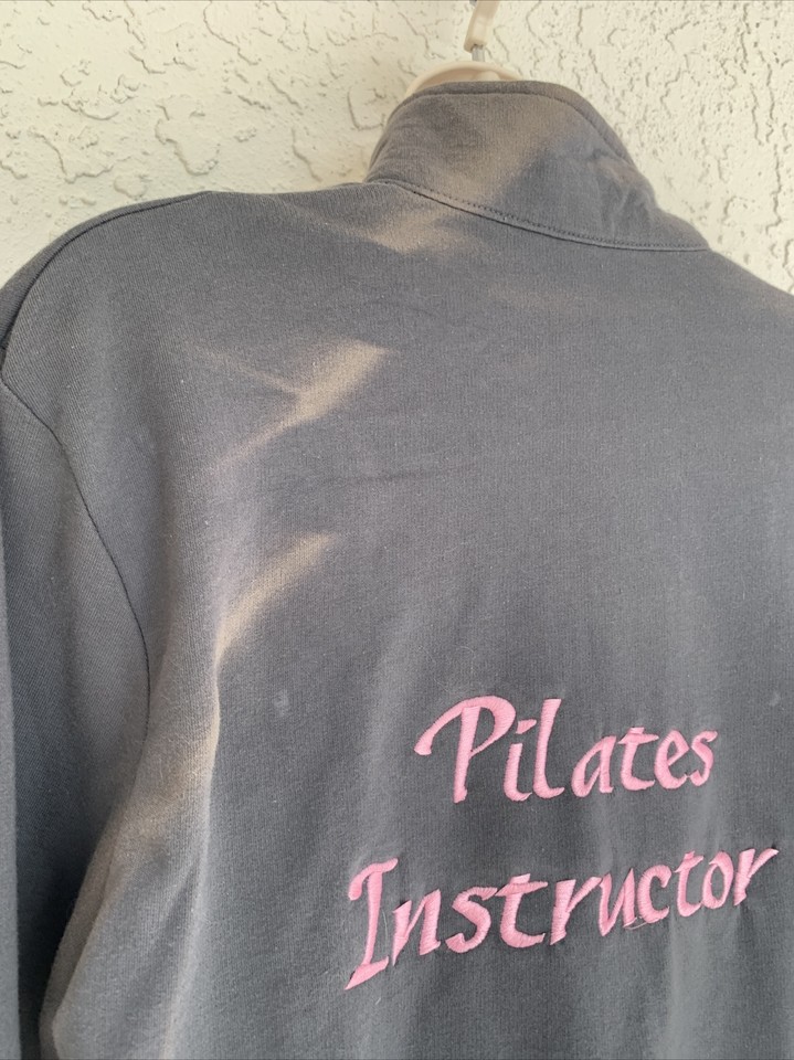 Fleece Pilates Instructor Sweat Shirt Jacket By American Apparel S | eBay