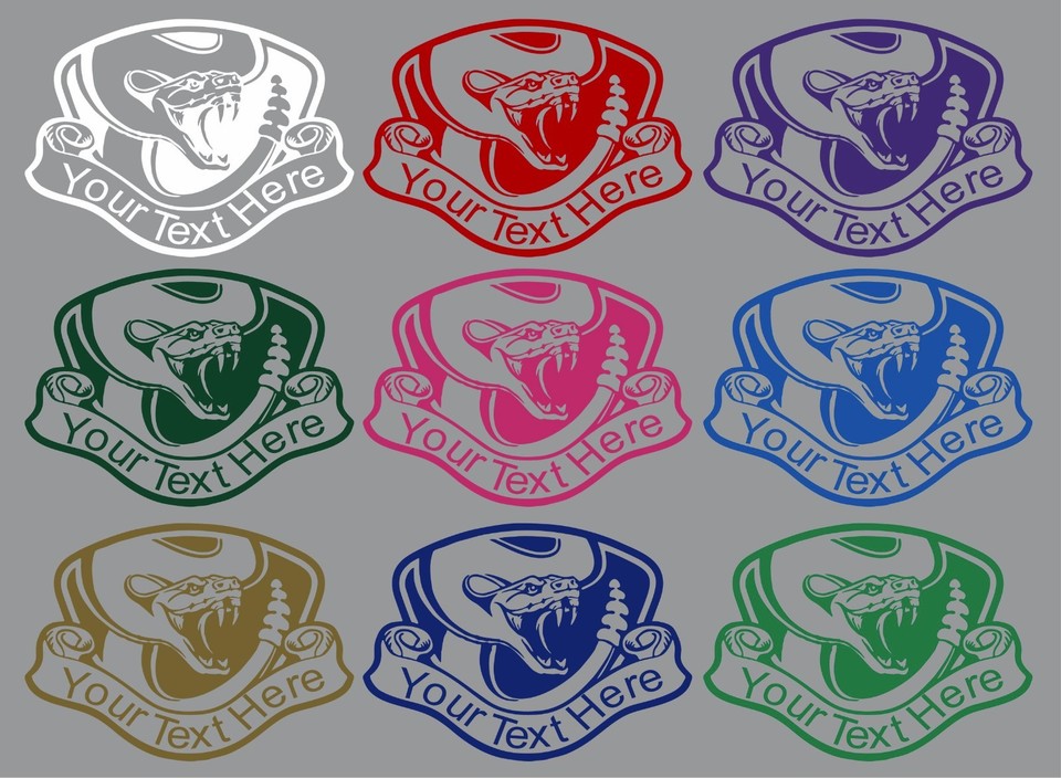 Custom Text Name Snake Serpent Reptile Car Boat Truck Window Vinyl ...