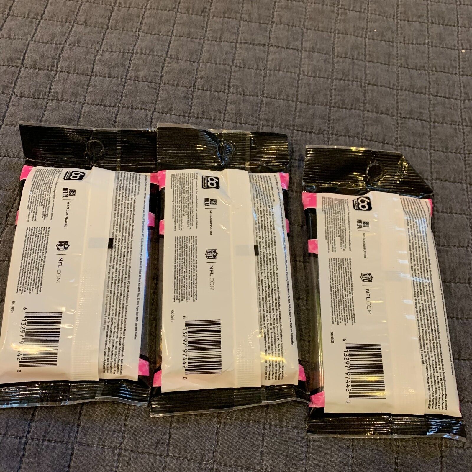 2021 Panini Mosaic NFL 3-Pack Value Pack Lot w/ Pink Prizm Bonus Pack ...