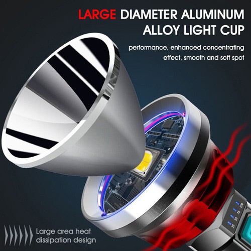 Super Bright 90000lm LED Tactical Flashlight Hunting Torch Rechargeable ...