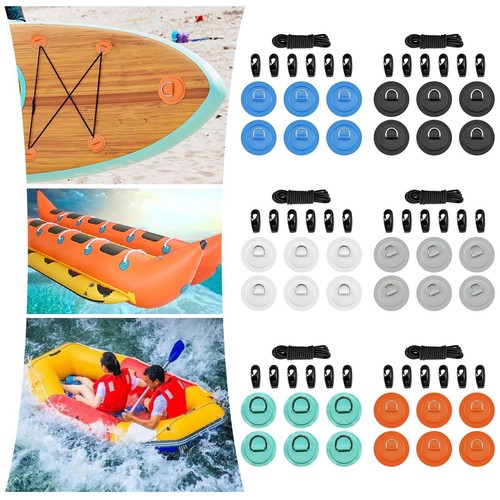 Stainless Steel D Rings Patches Kayak Bungee Shock Cord Hooks Paddle ...