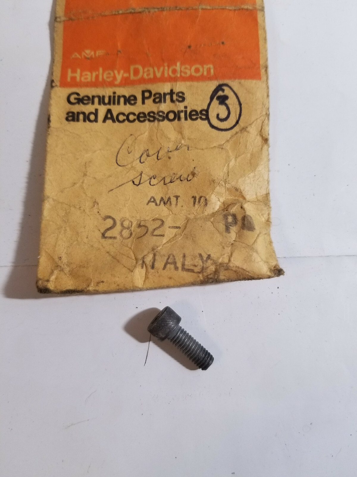 NOS Harley Davidson 2852P Screw 6 mm x 15 Hex Socket Head M50 Z-90 ...