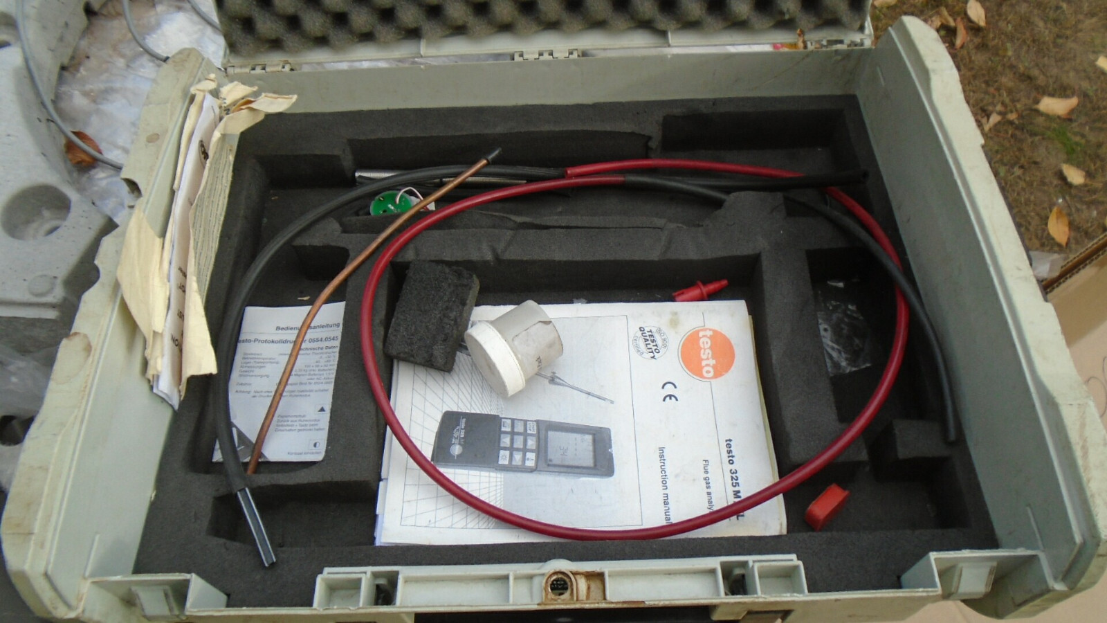 Testo 325 Combustion Flue Gas Analyzer Emissions Probe Kit w/Case | eBay