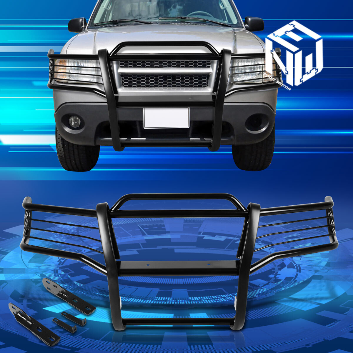 For 01-05 Ford Explorer Sport/Trac Blk Bumper Grill Protector Grille ...