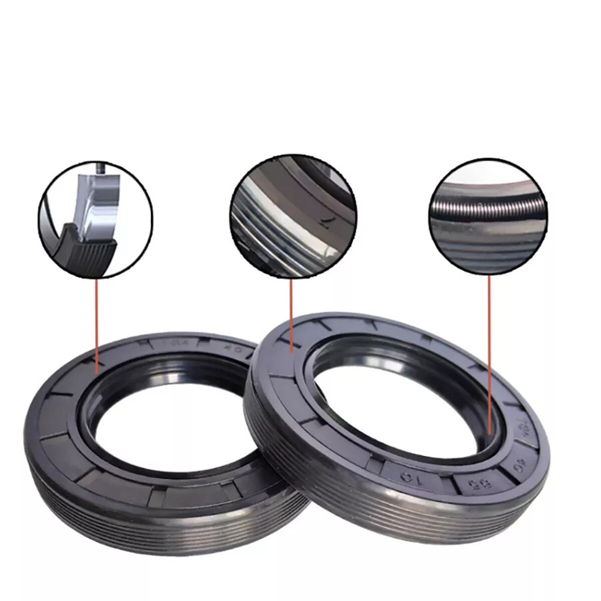 TC/FB Skeleton Oil Seal Rings NBR Double Lip Seal for Rotation Shaft ID ...