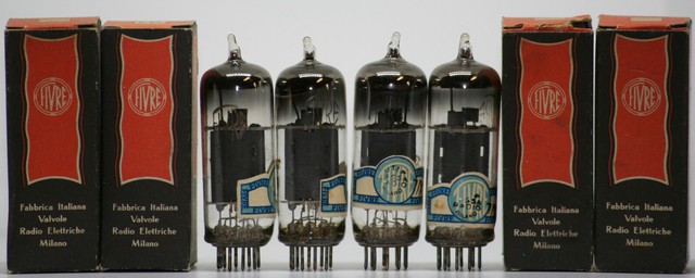 12BH7 Tube Pair Fivre Marconi Valve 12bh7a NOS Long Plate RCA BRIMAR ...
