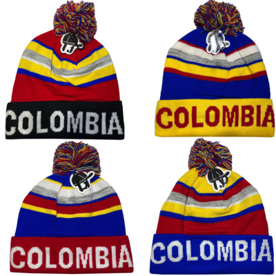 COLOMBIA Pompom Plush Lining Knit cap Beanie Knitted Warm Ski Winter ...