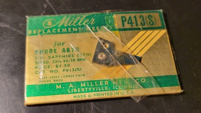 Phonograph stylus Shure A67U P413(S) SAPPHIRE 33 45 78 RPM MILLER | eBay