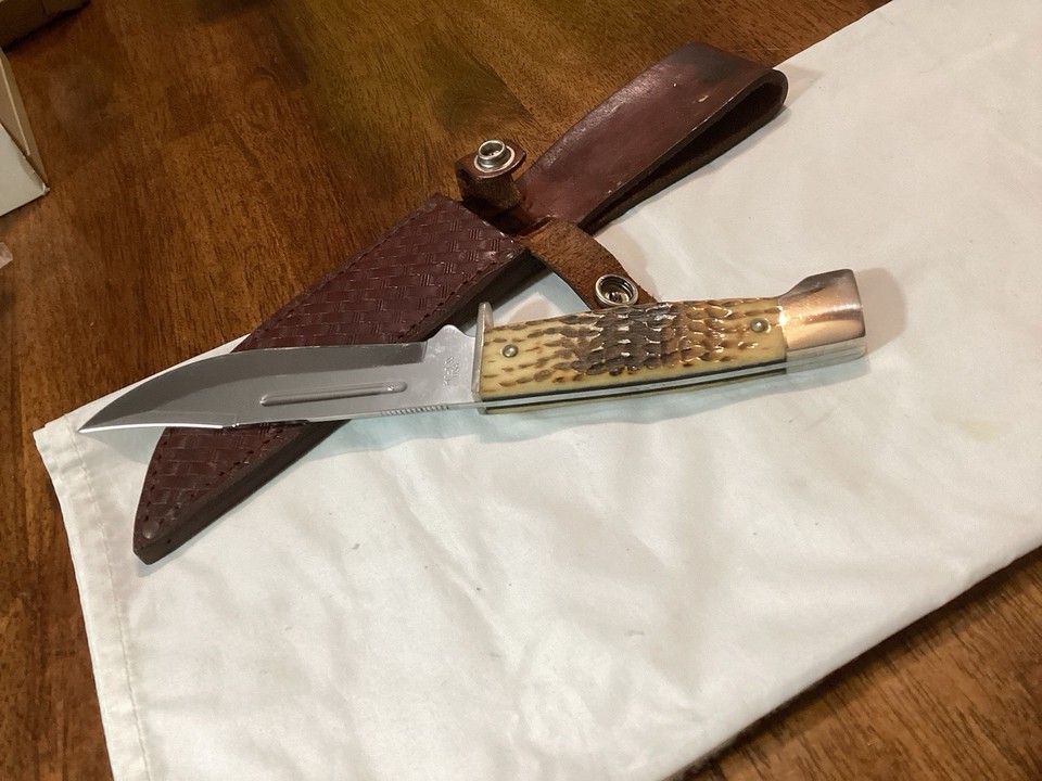 Case Bone handle Slab SIde Hunter Knife, 9-3/8" used one, 2005 | eBay