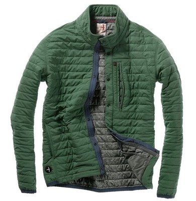 Relwen Windzip Jacket Pine Green Quilted Full Zip Snaps Men's M | eBay