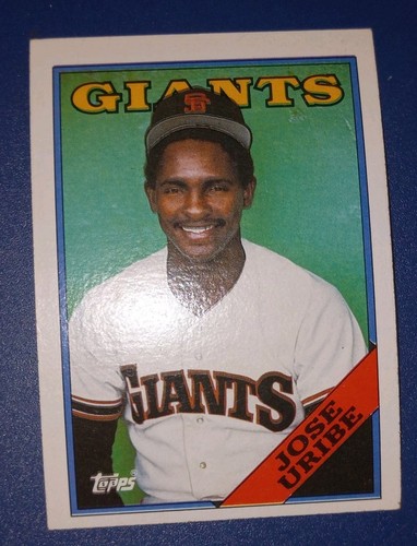 Jose Uribe 1988 Topps #302 Misprint | Alignment Error, Color Logo ...