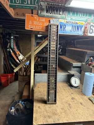 Vintage Old Retro STR In Out Time Card Holder Recorder Metal Rack ...