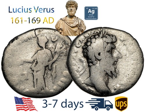 Ancient Roman Empire Coin Silver Denarius LUCIUS VERUS 161-169 ...