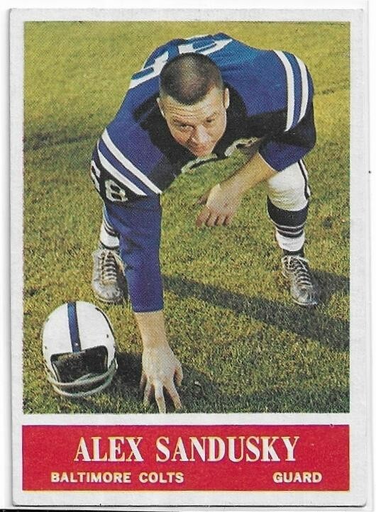 ALEX SANDUSKY 1964 Philadelphia Football card #10 Baltimore Colts EX+ ...