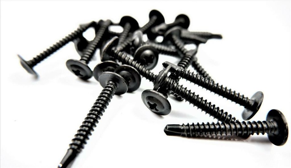 BLACK SELF DRILLING CAR INTERIOR PANEL SCREWS WINDOW FRAME SELF TAPPING ...
