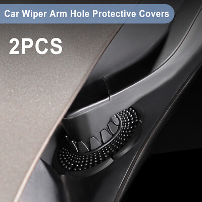 Car 2PCS Wiper Arm Bottom Hole Protective Covers Windshield Wiper Hole ...