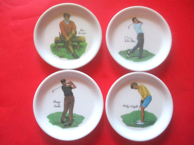 vtg - WILSON Golf Coasters - Gene Sarazen - George Archer - Dave Marr ...