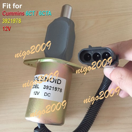 12V Solenoid Valve 3921978 12V Fit for Cummins 6CT 6CTA Diesel Engines ...