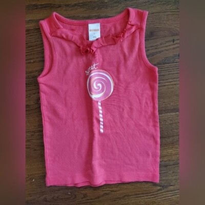 GYMBOREE OUTLET 5 "Sweet" Lollipop Pink Tank | eBay