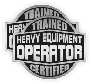 HEAVY EQUIPMENT OPERATOR Trained Certified Hard Hat Stickers | Crane ...