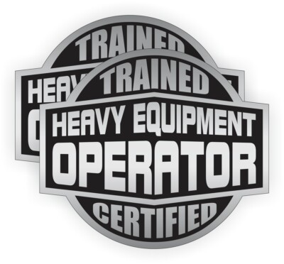 HEAVY EQUIPMENT OPERATOR Trained Certified Hard Hat Stickers | Crane ...
