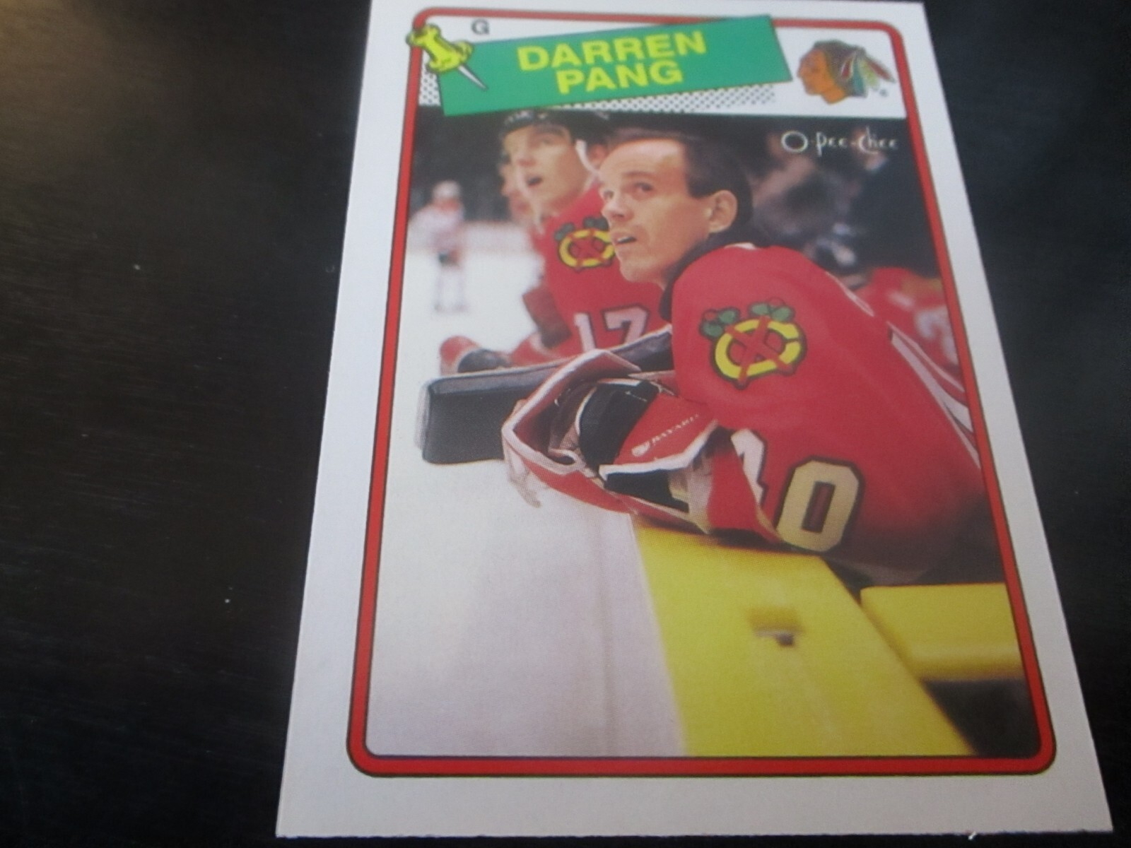 darren pang (chicago black hawks - g) 1988/89 o-pee-chee ROOKIE card ...