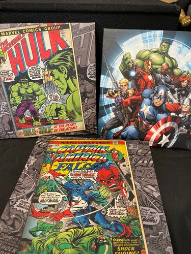 Lot of 3 Marvel Comics Group 10x 10 canvas frames / Free Shipping! | eBay